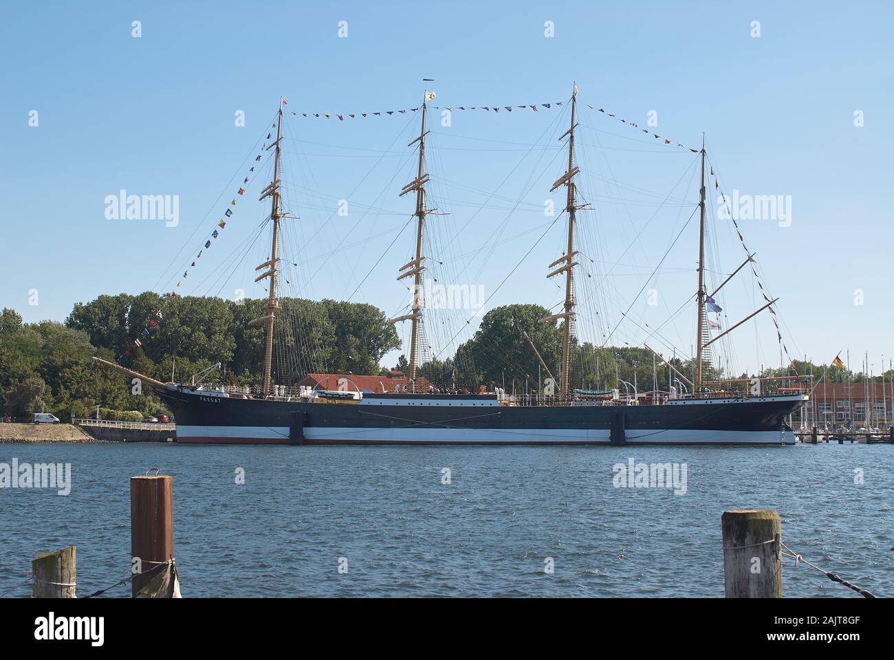 The four-masted barque Passat, now a museum ship in Travemünde near ...