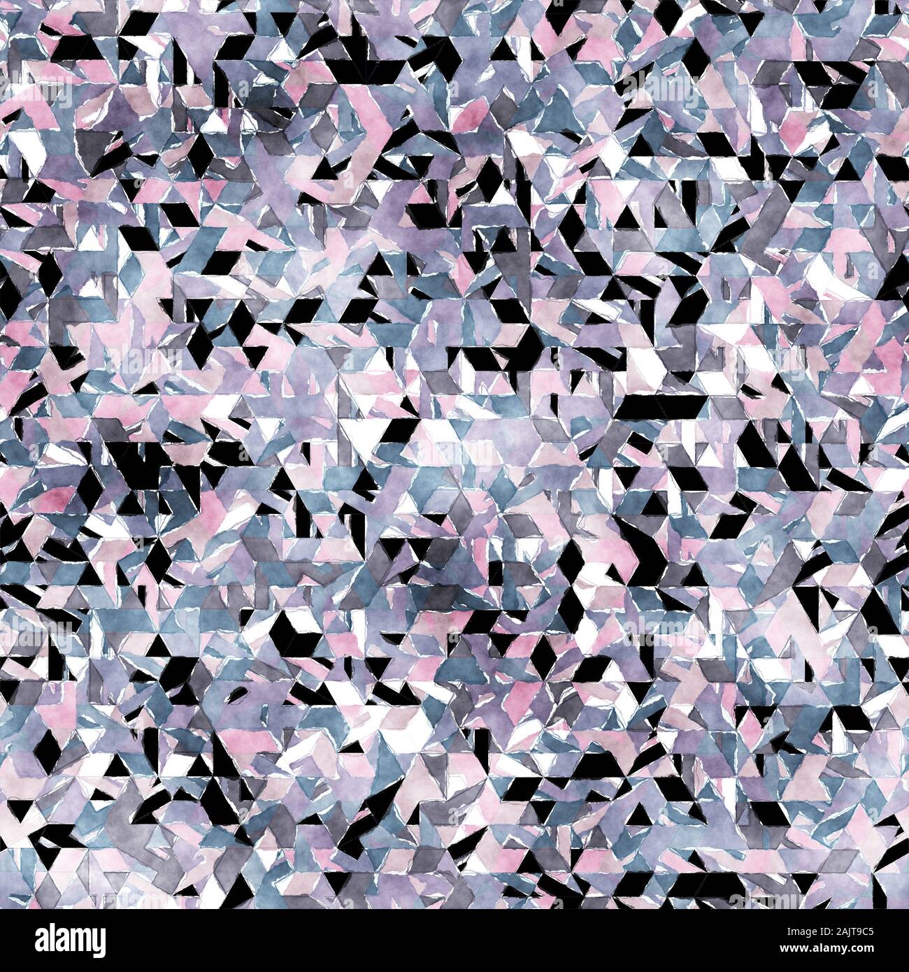 Funky random micro triangle tile watercolor swatch Stock Photo - Alamy