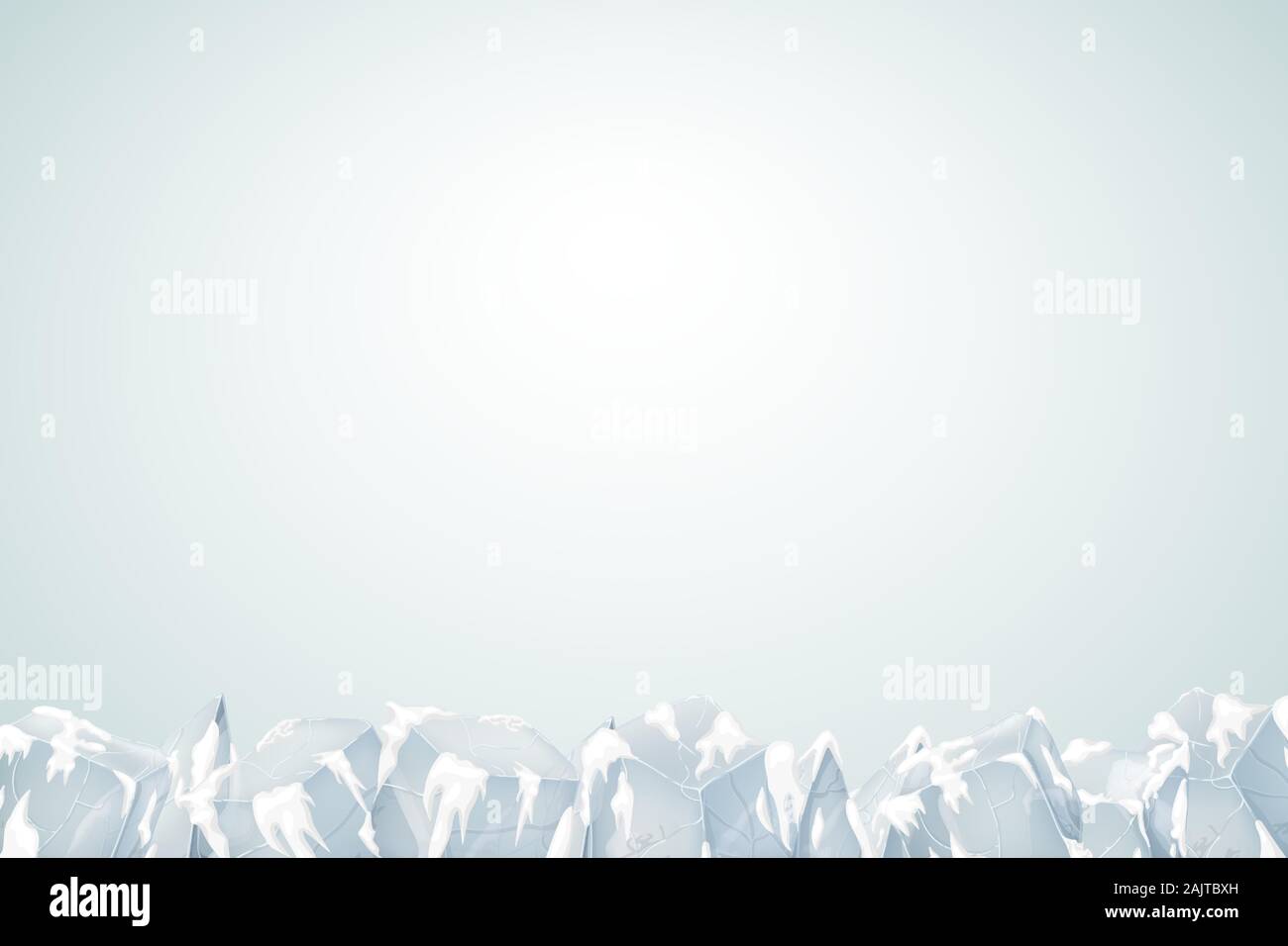 Translucent snow with ice. Vector illustration. Transparency banner ...
