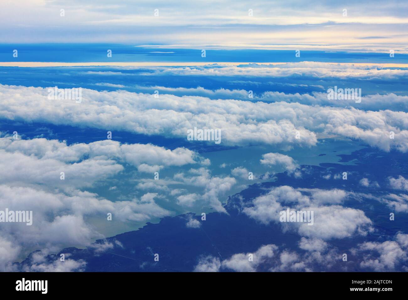 aerial view of clouds over the river Stock Photo - Alamy