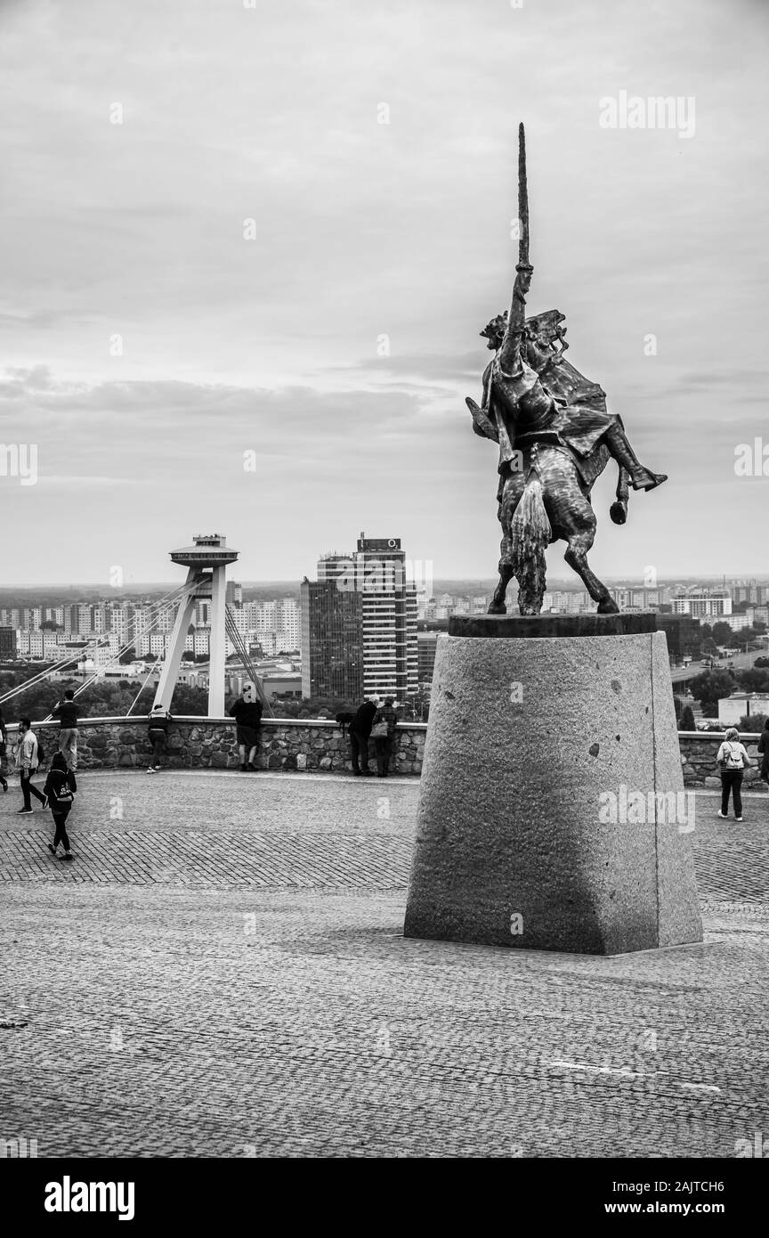 Statue knight horse Black and White Stock Photos & Images - Alamy