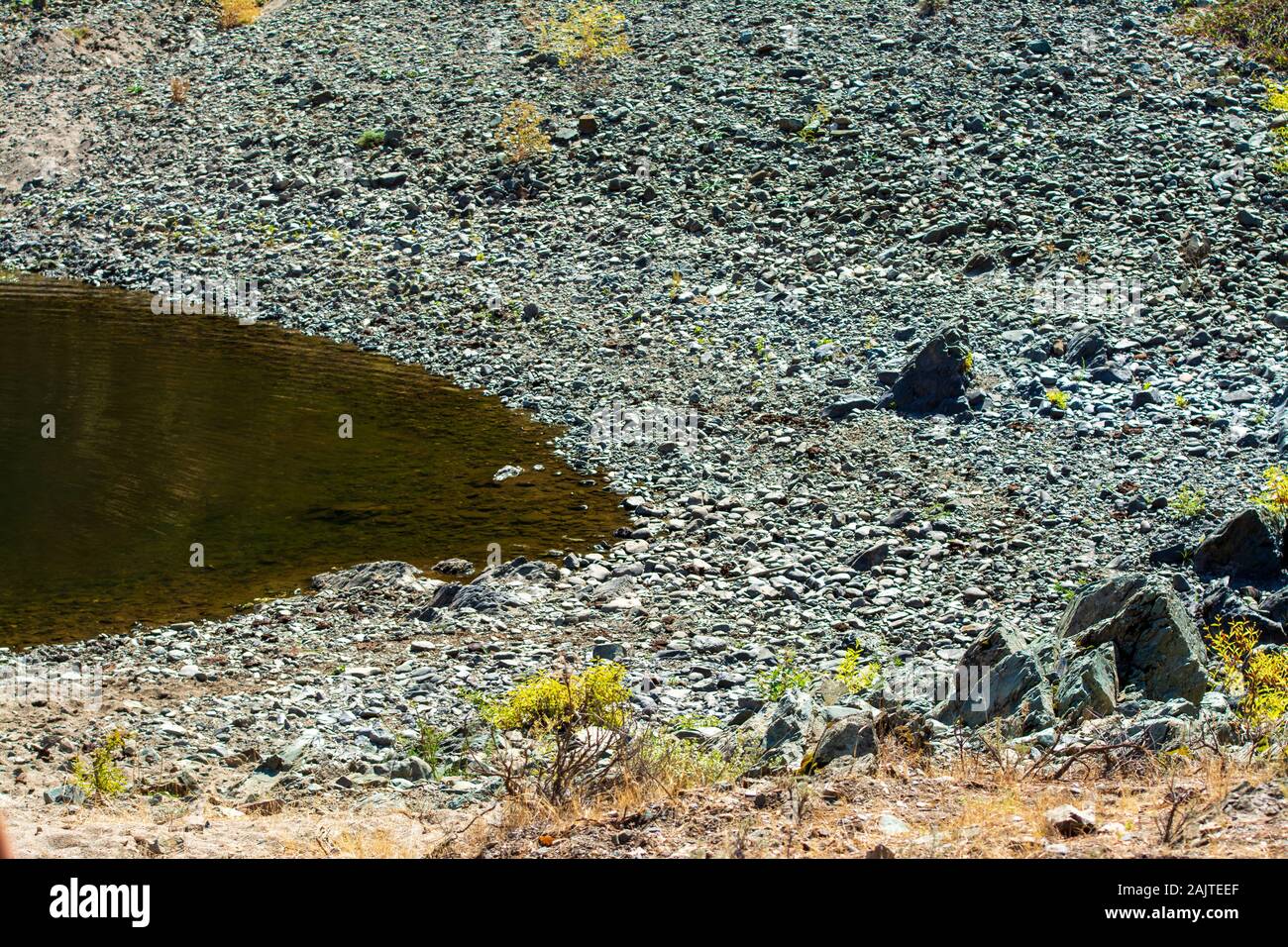 river during drought very low water Stock Photo - Alamy