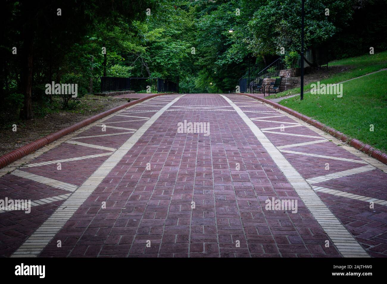 Looking Down The Grand Promenade in Hot Springs Stock Photo - Alamy
