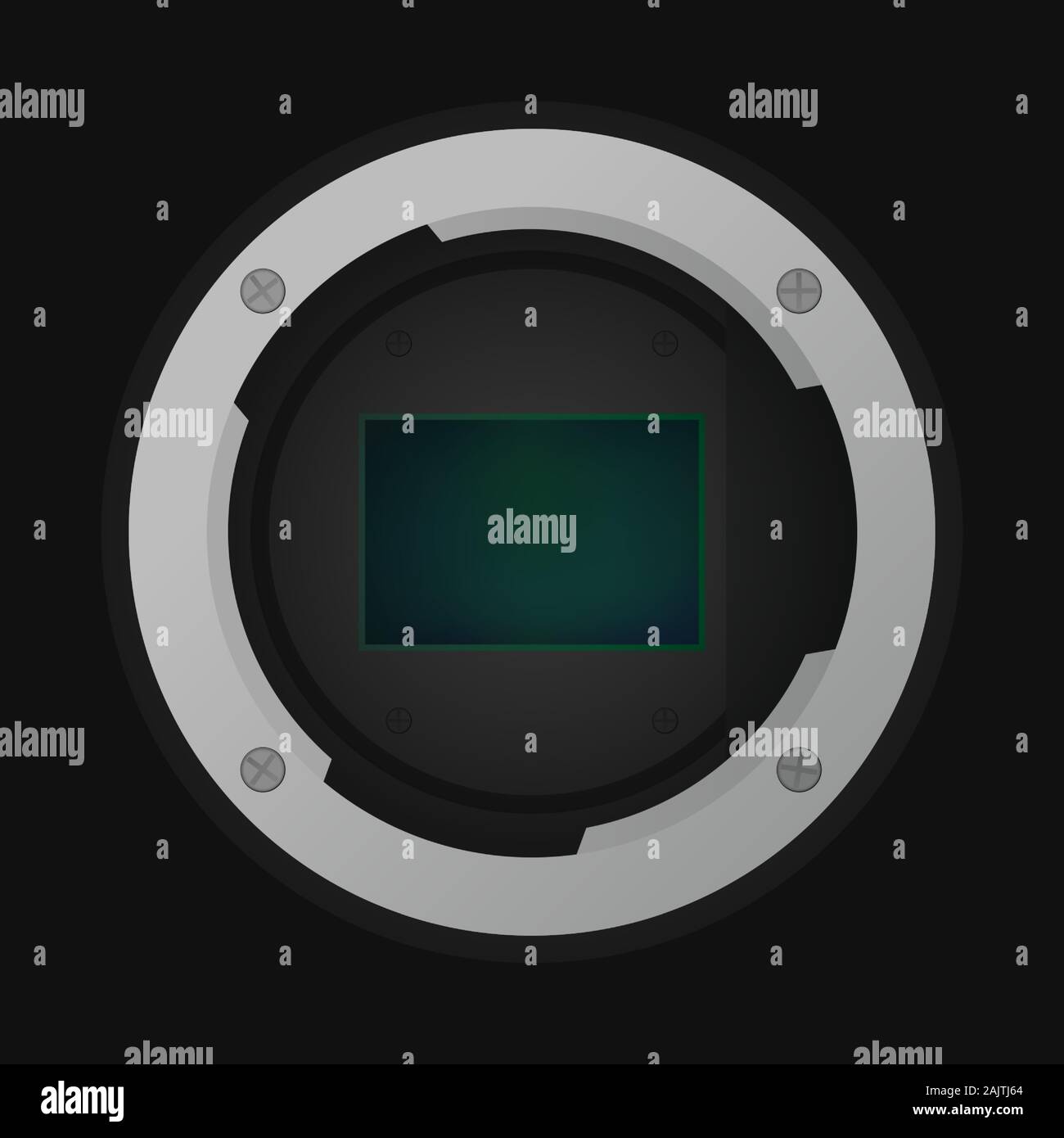 Crop image sensor. Vector illustration. Part of camera Stock Vector ...