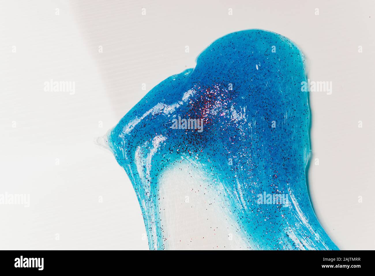 Kid Playing Hand Made Toy Called Slime Alien drool Shell mussel Stock ...