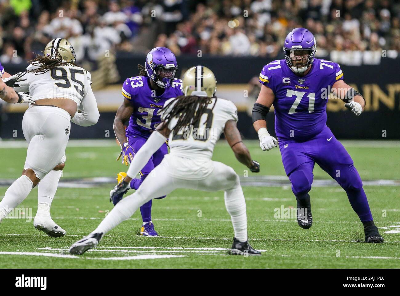 New Orleans, LA, USA. 5th Jan, 2020. Minnesota Vikings offensive ...