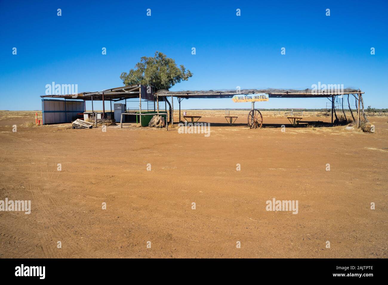 'Hilton Hotel' humerous signposting of an open shack at Middleton in ...