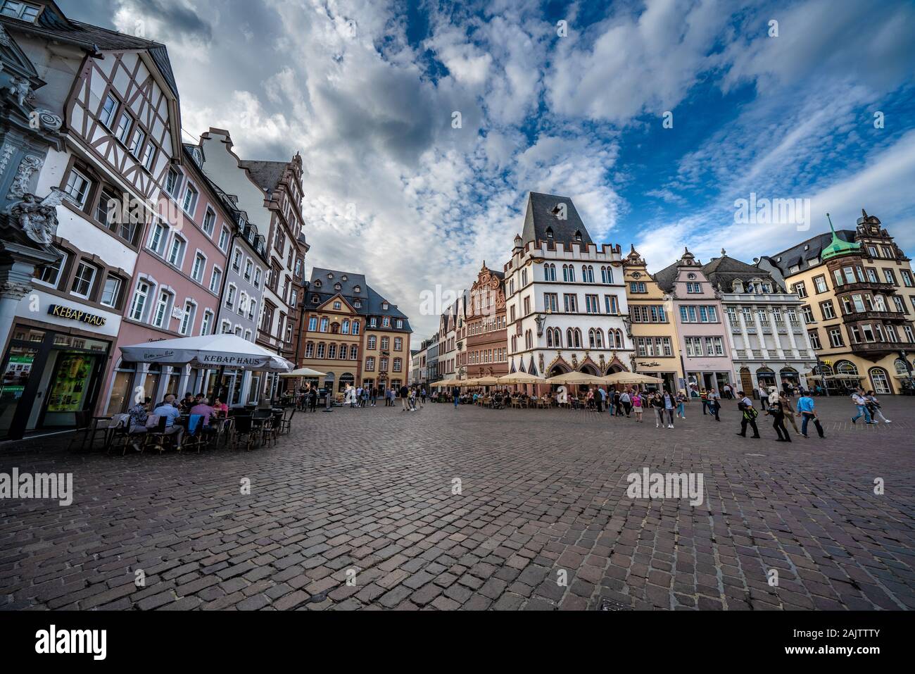 TRIER, GERMANY - SEPTEMBER 22: This is the town square of Trier, an ...