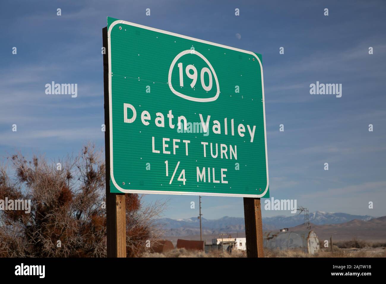 Death Valley road sign in California USA Stock Photo - Alamy