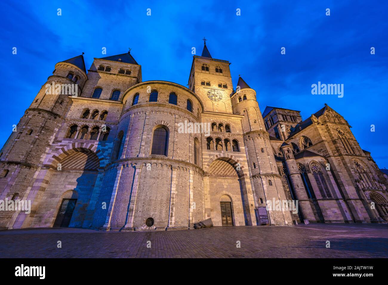 TRIER, GERMANY - SEPTEMBER 22: This is an evening view of Trier ...