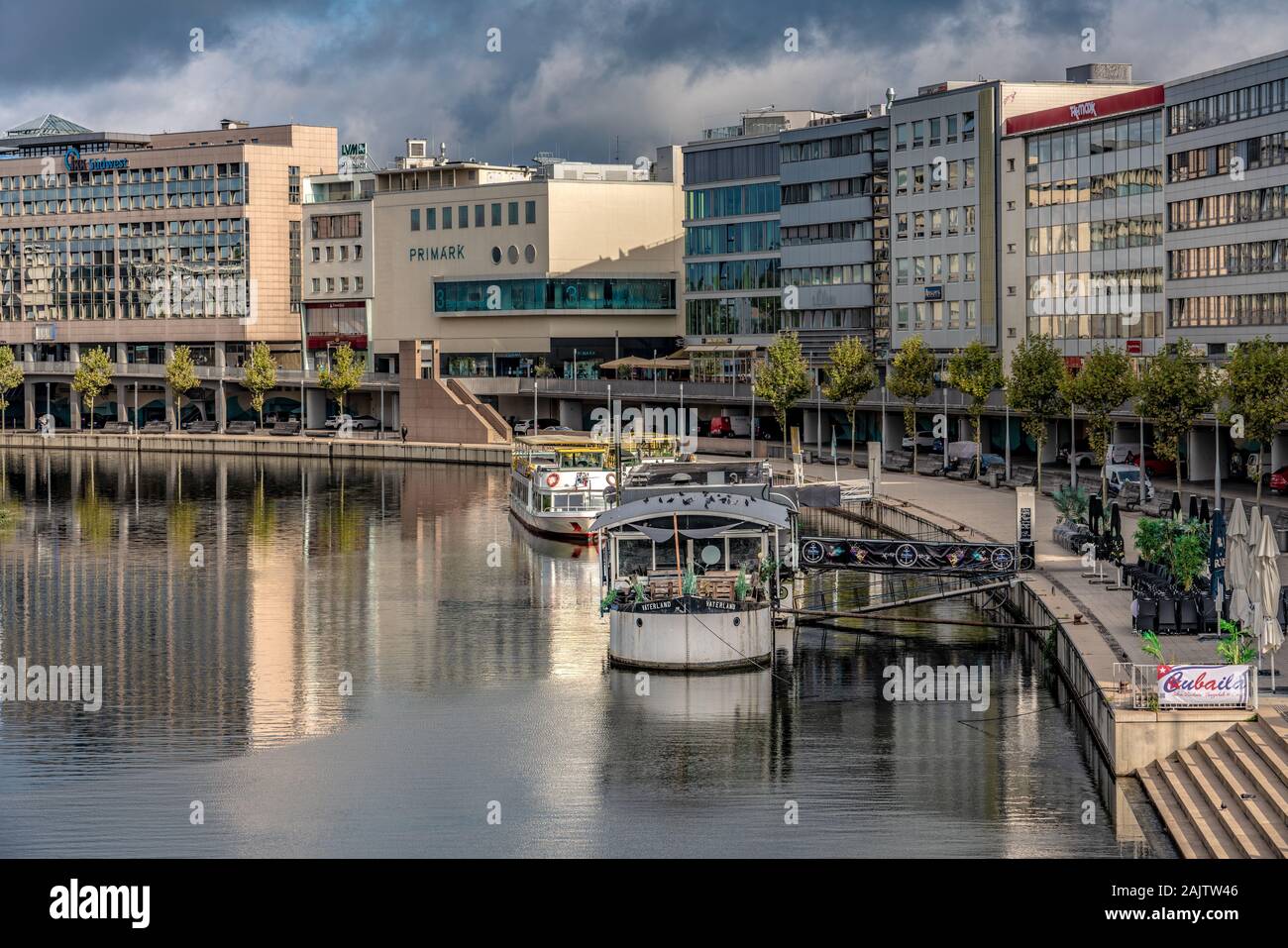 SAARBRUCKEN, GERMANY - SEPTEMBER 23: This is a view of city buildings ...