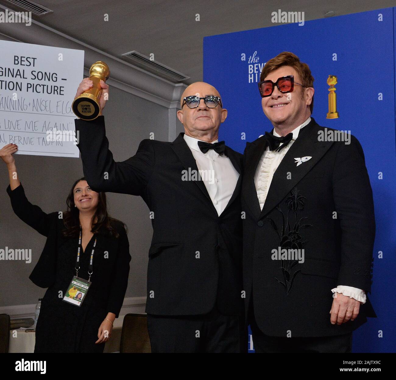 Beverly Hills, United States. 05th Jan, 2020. Bernie Taupin (L) and ...