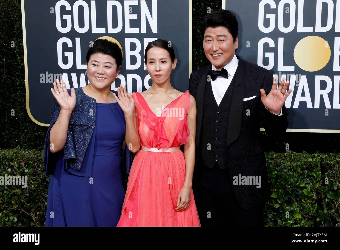 Beverly Hills, USA. 05th Jan, 2020. Lee Jung-Eun, Cho Yeo-Jeong and Kang-Ho Song attending the ...