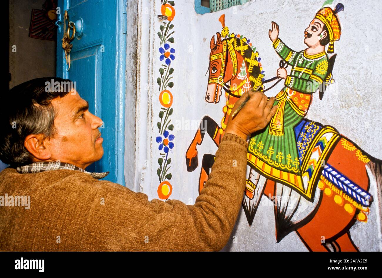 Traditional indian wedding mural hi-res stock photography and images ...