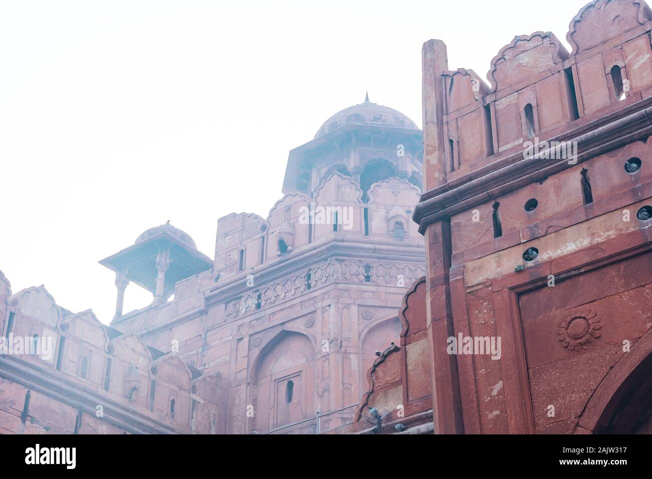 Delhi red fort pollution hi-res stock photography and images - Alamy