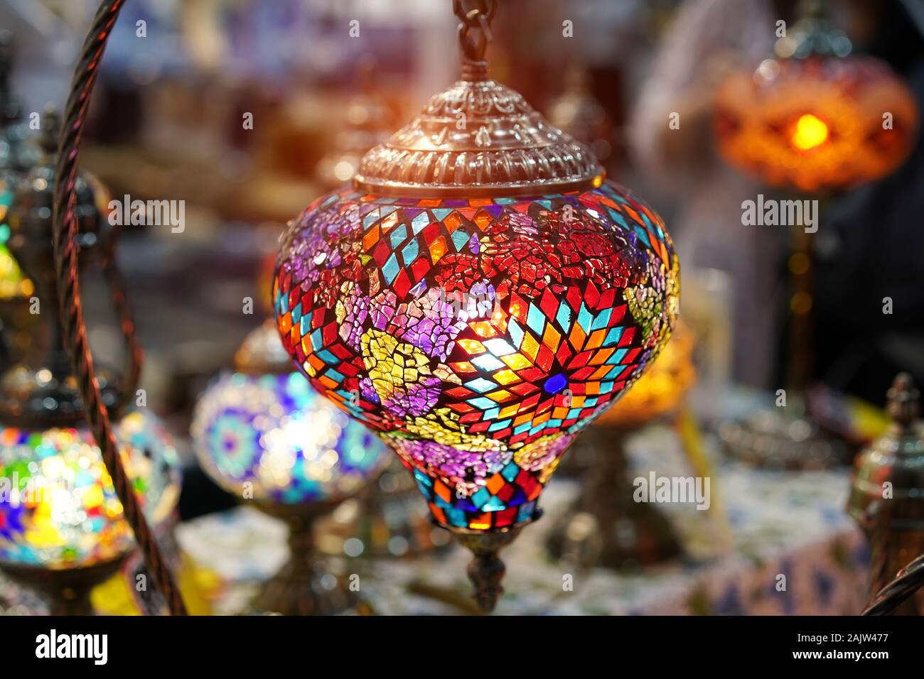 colorful turkey glass lamps Stock Photo - Alamy