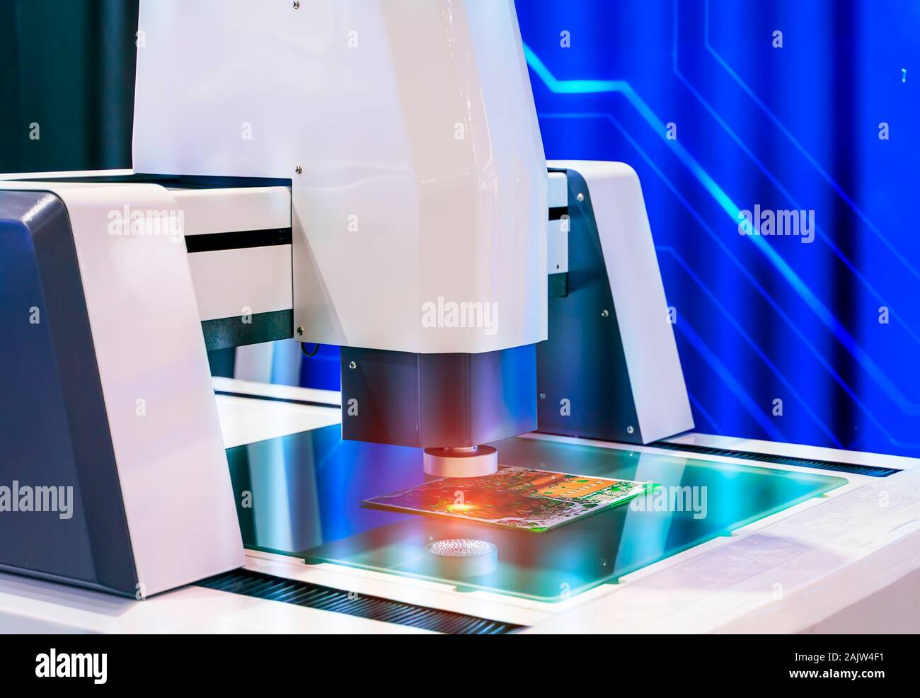 Robotic vision sensor camera system in intellegence pcb factory Stock ...