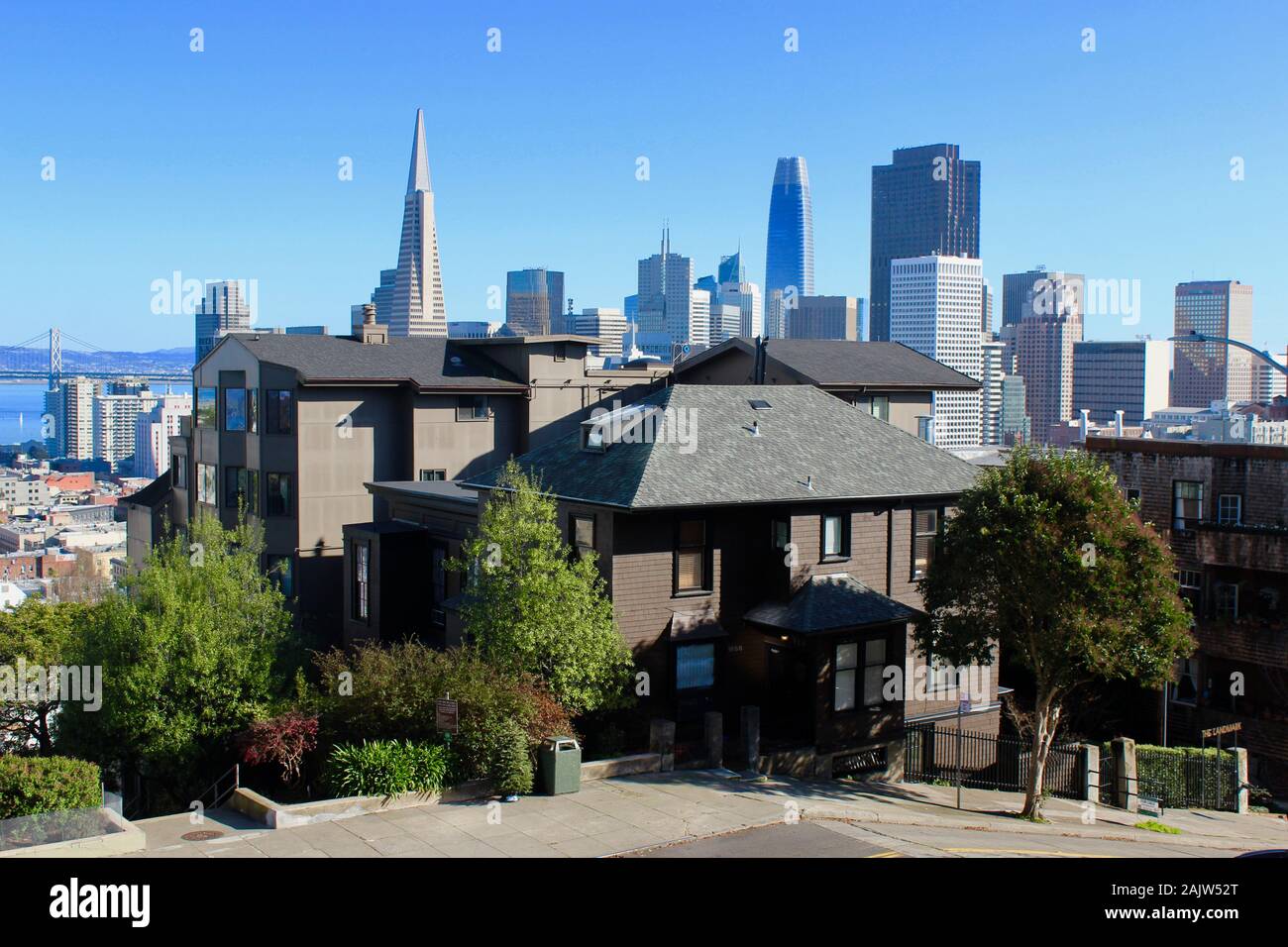 "House of the Flag", Russian Hill, San Francisco, California Stock ...