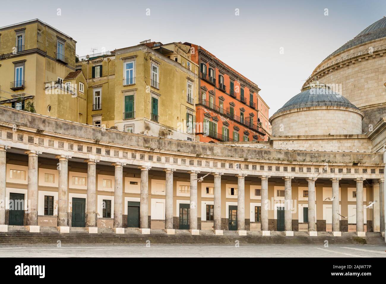 typical architecture of ancient buildings of Naples Stock Photo - Alamy