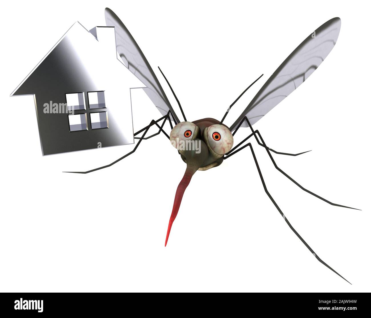 Mosquito - 3D Illustration Stock Photo - Alamy