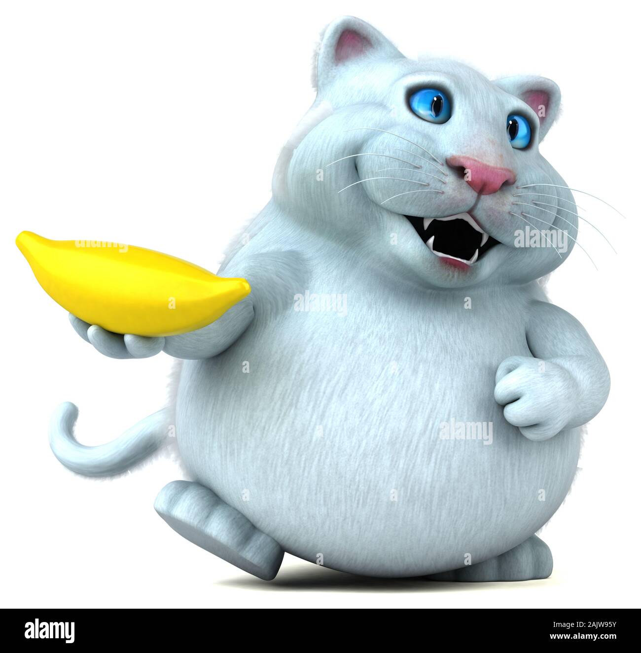 Fun cat - 3D Illustration Stock Photo - Alamy