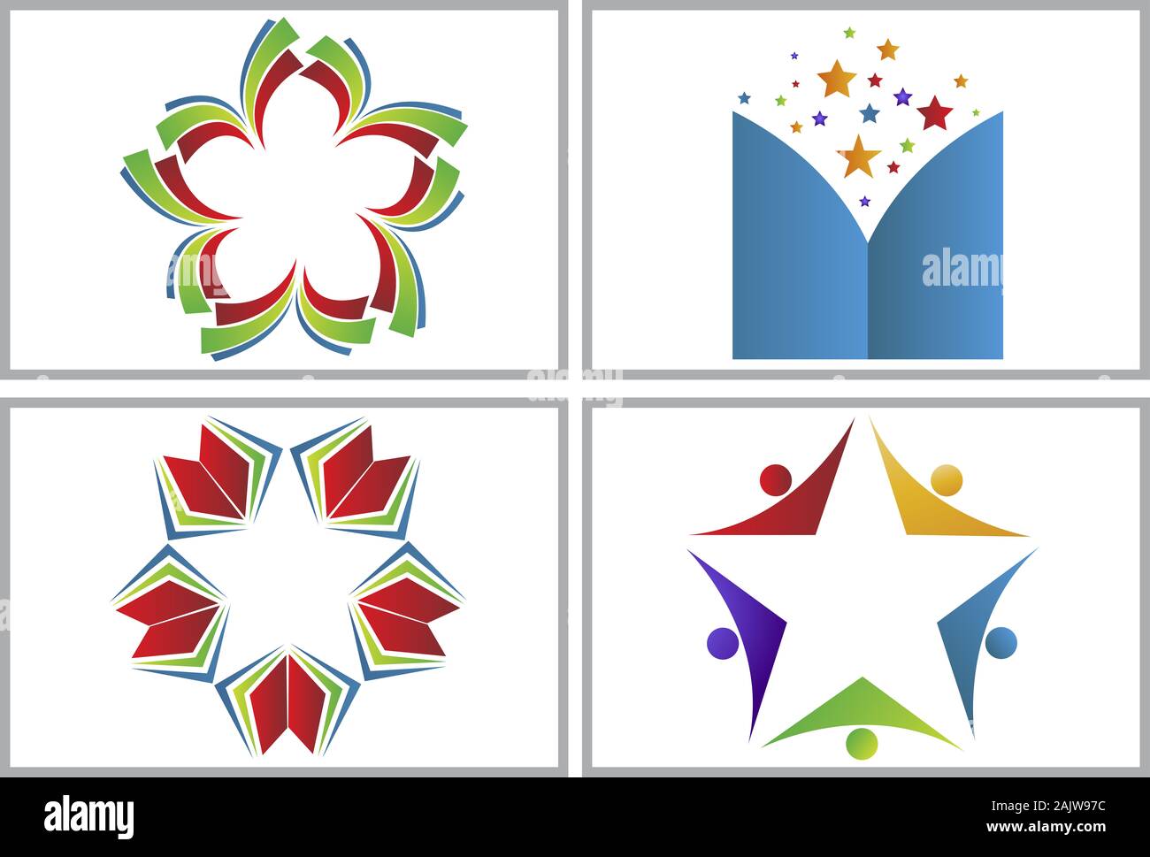 book stars logo Stock Photo - Alamy