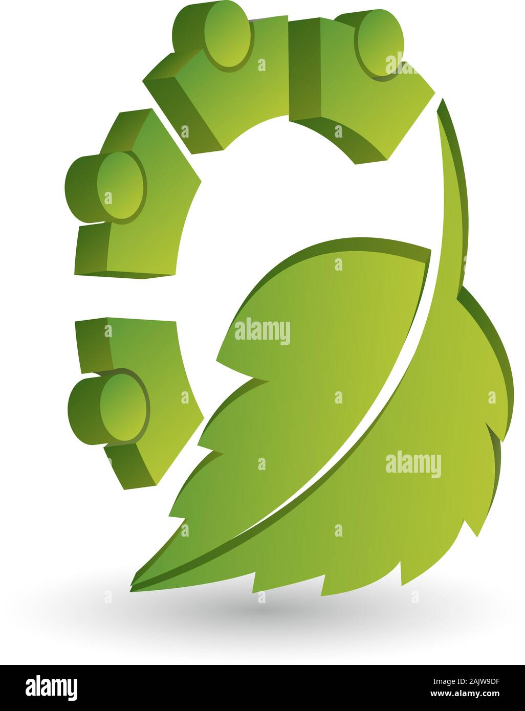 Human leaf logo hi-res stock photography and images - Alamy