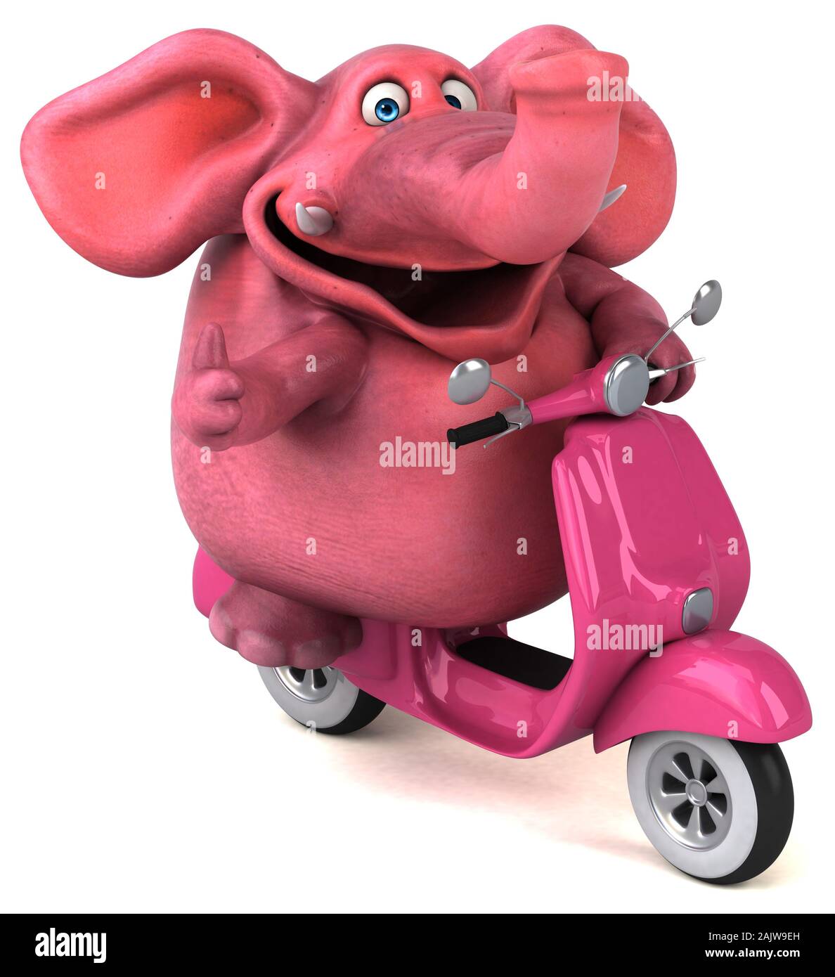 Fun elephant - 3D Illustration Stock Photo - Alamy