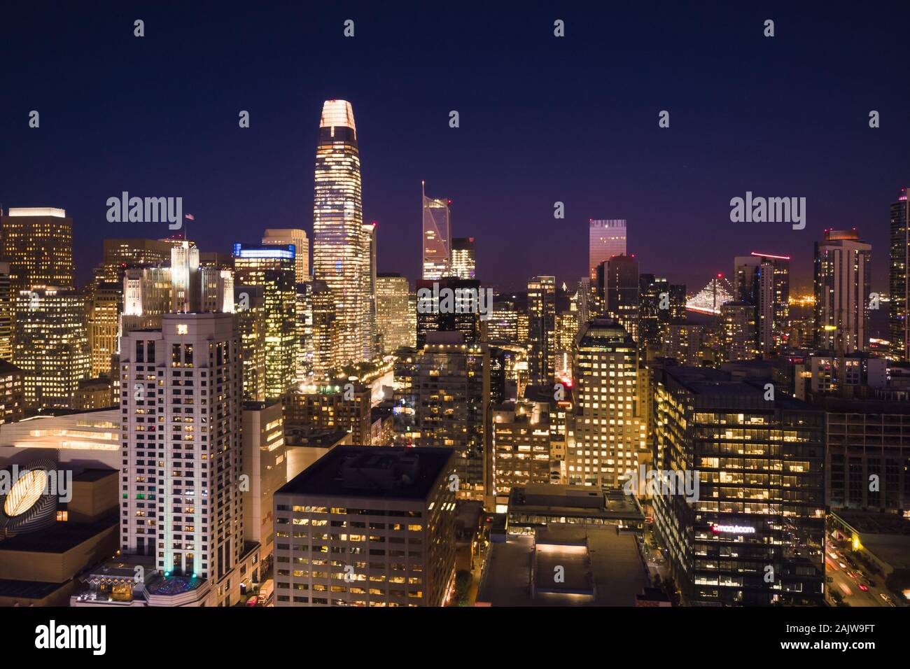 Salesforce tower sunset hi-res stock photography and images - Alamy