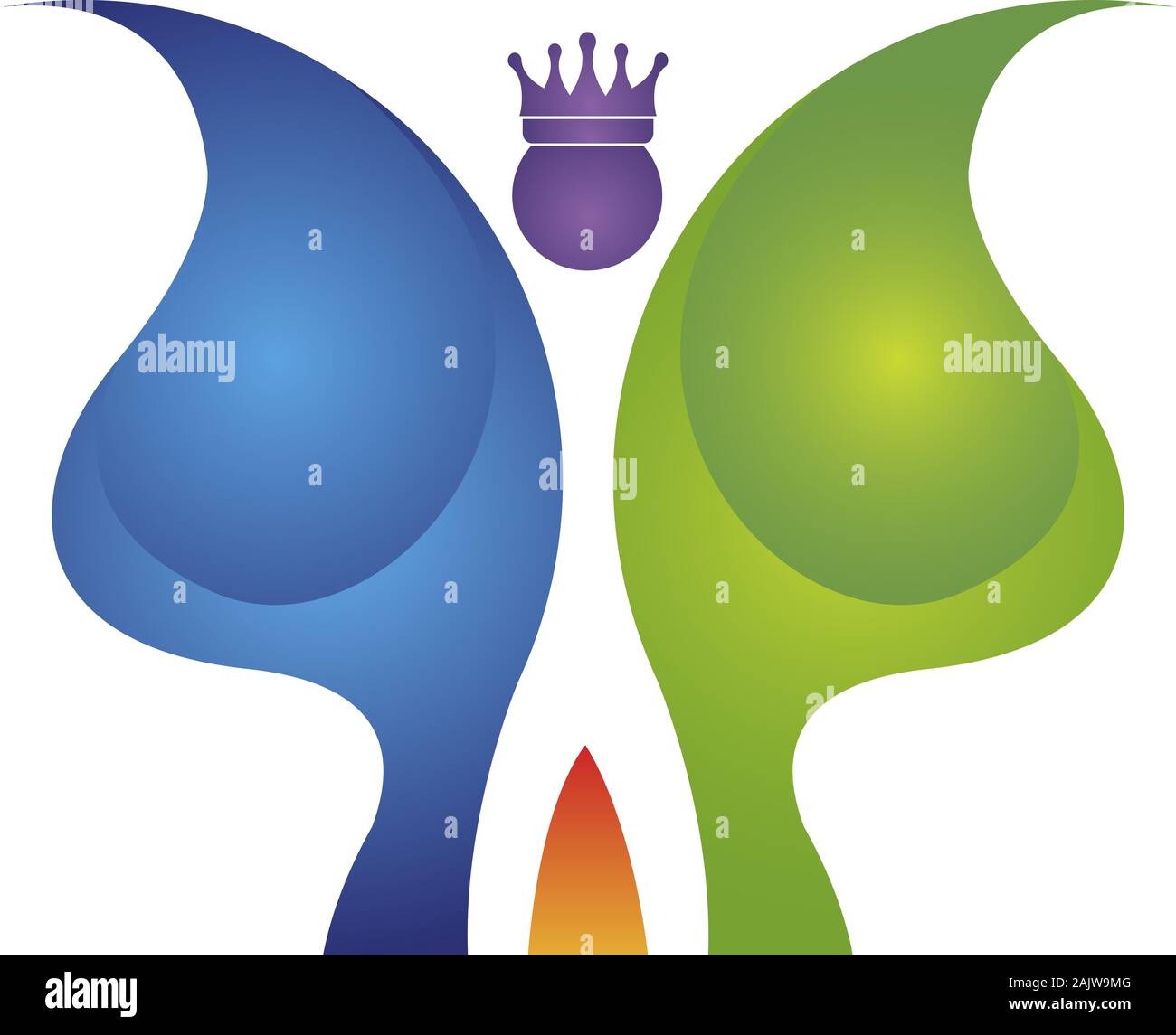 butterfly queen logo Stock Photo - Alamy