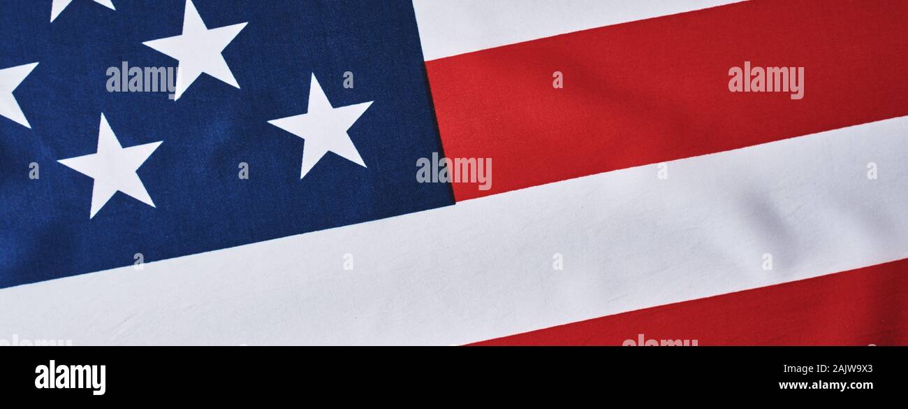 American flag as background. USA flag, long banner Stock Photo - Alamy