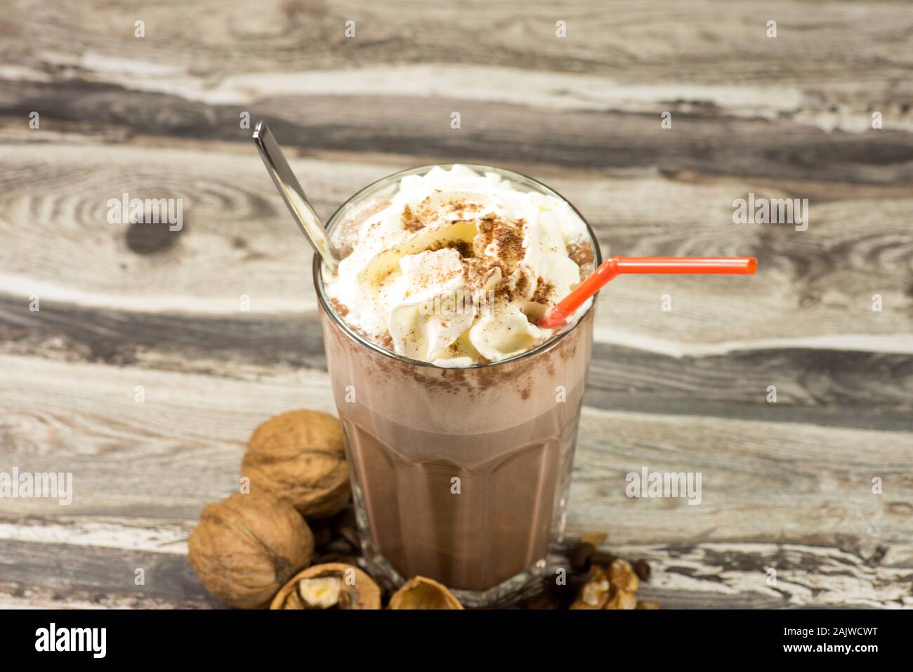 Iced coffee in a mug Stock Photo - Alamy