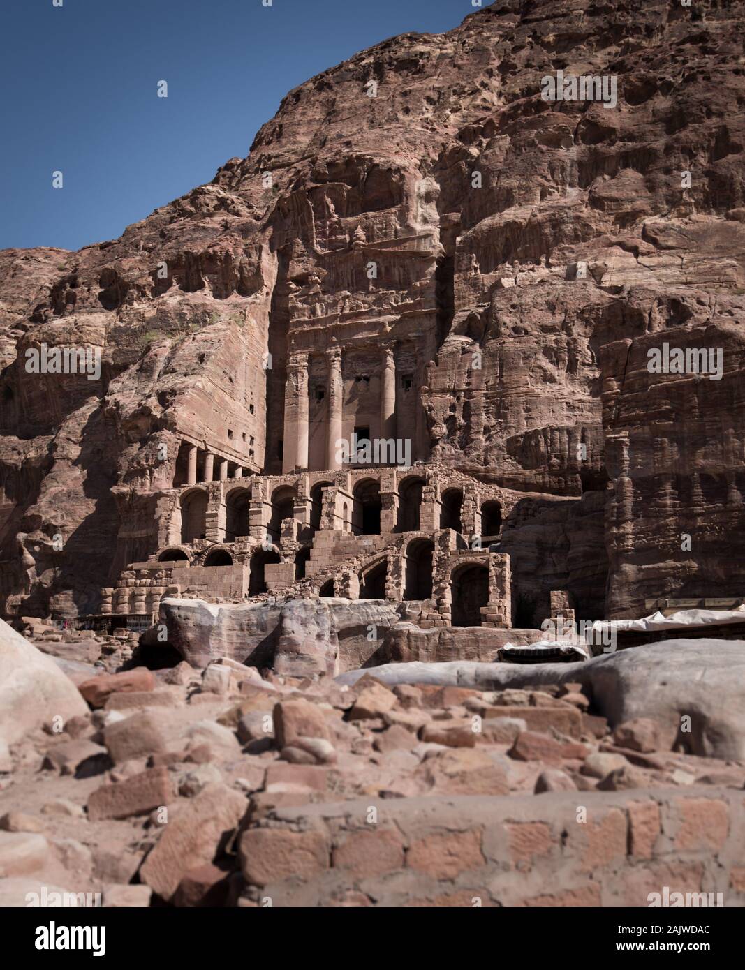 Royal Tombs at Petra heritage site, Jordan Stock Photo - Alamy