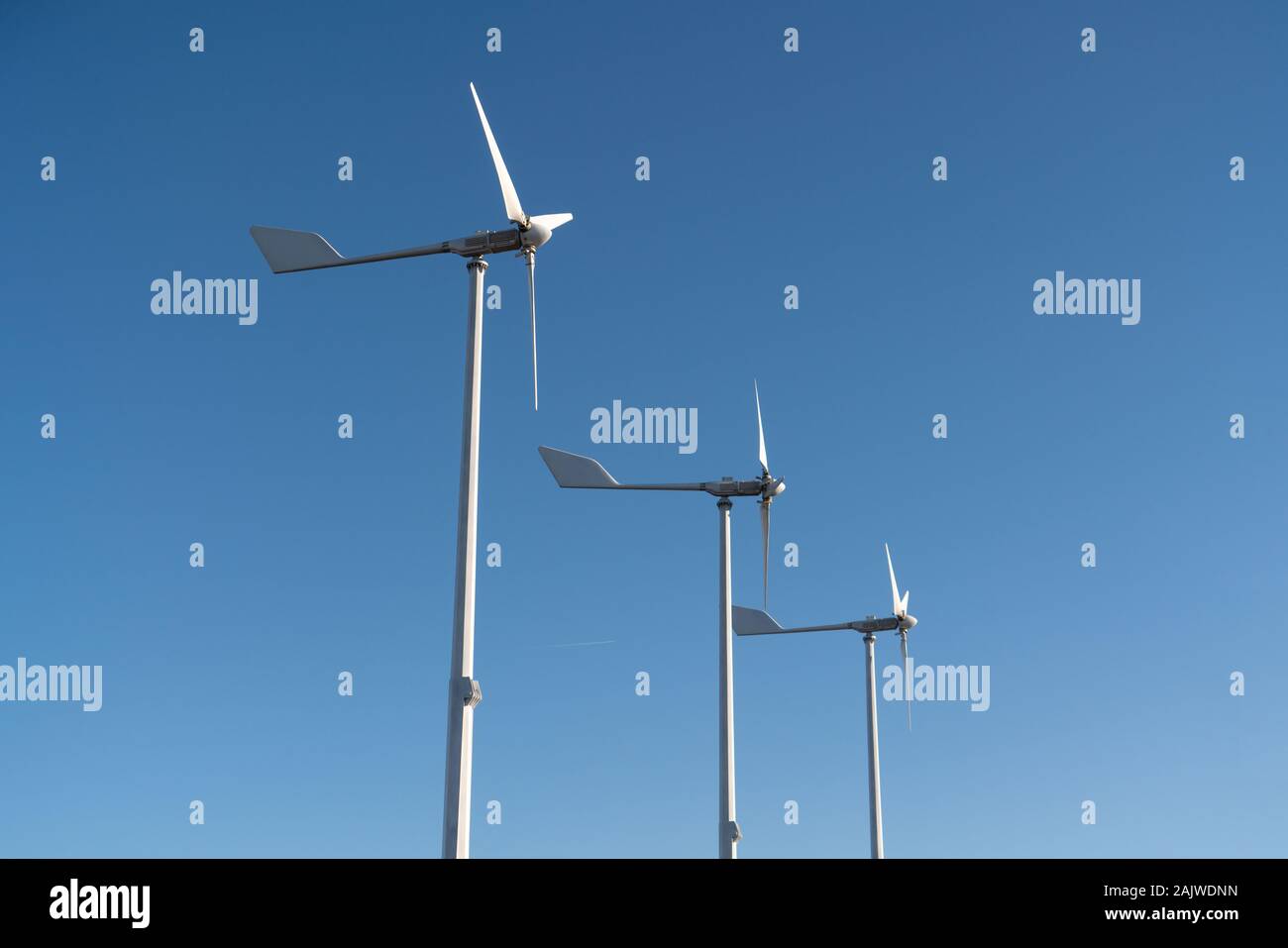 Solar power station and wind turbines supplies shopping mall Stock ...