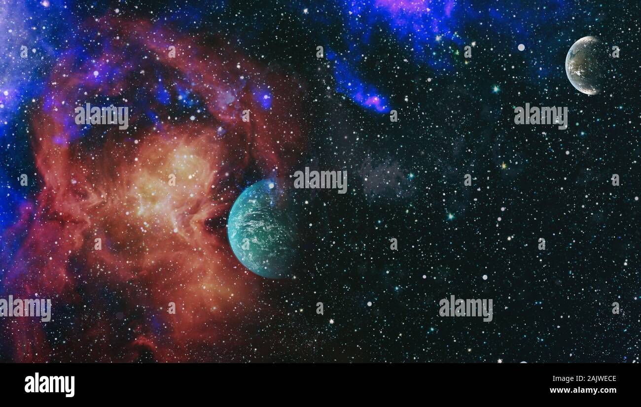 Collage on space, science and education items. High quality space ...