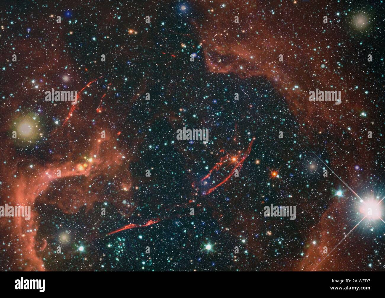 Stars of a planet and galaxy in a free space. Stardust and bright ...