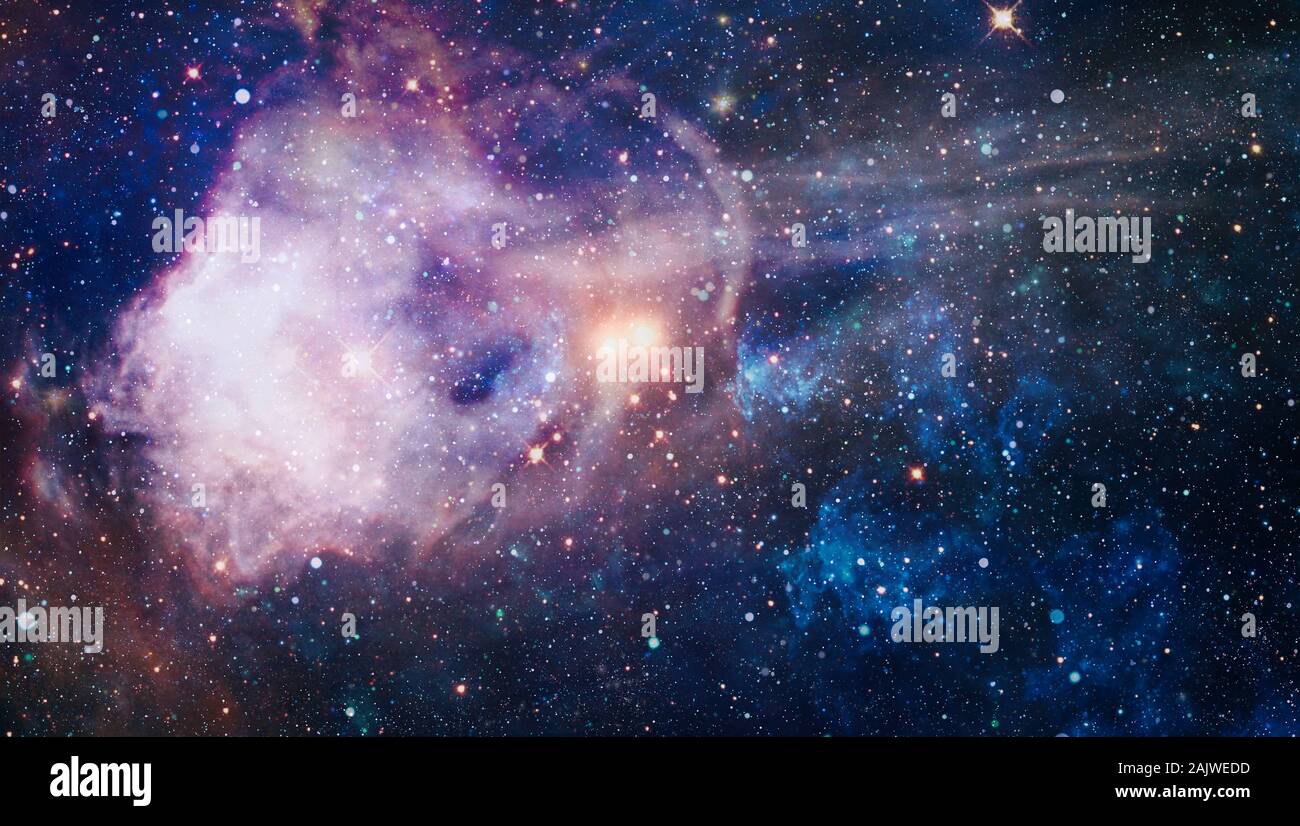 Planets, stars and galaxies in outer space showing the beauty of space ...