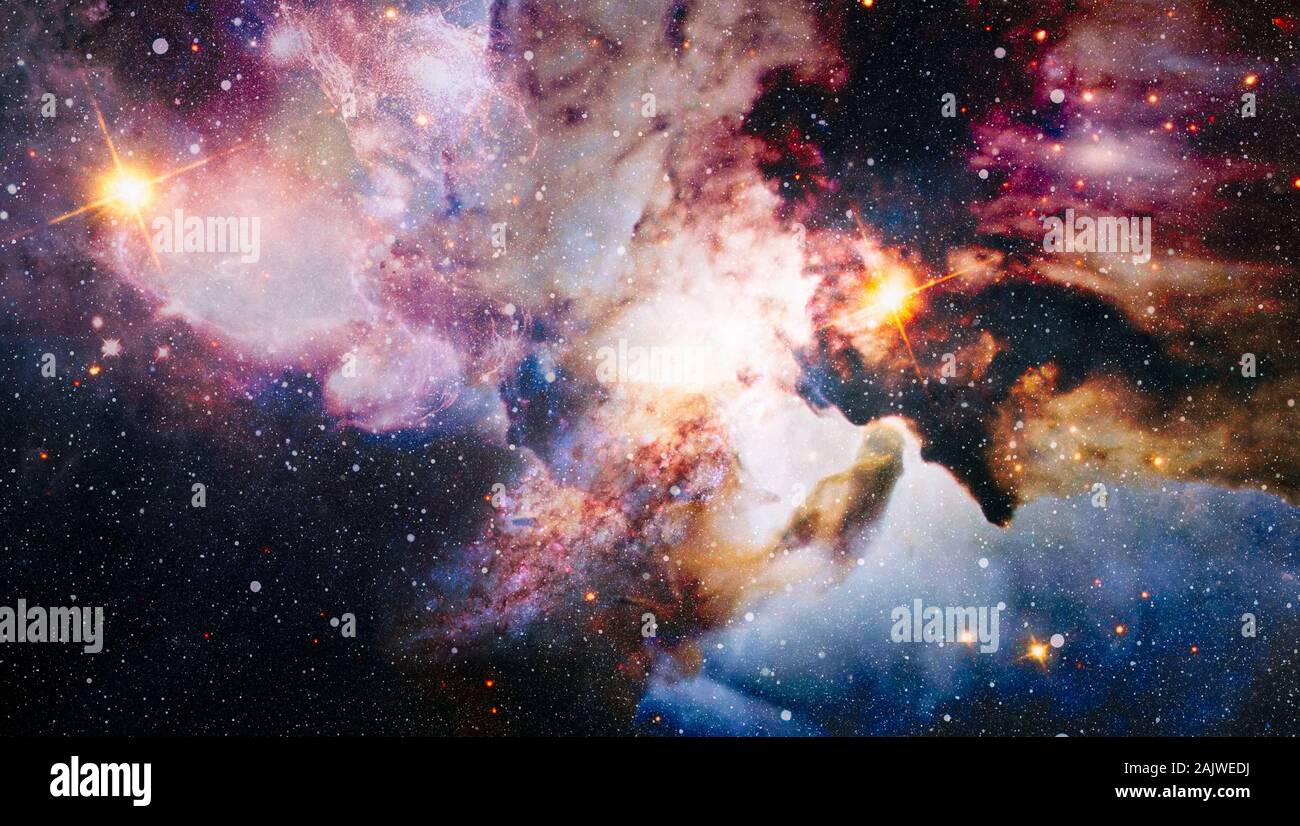 Planets, stars and galaxies in outer space showing the beauty of space ...