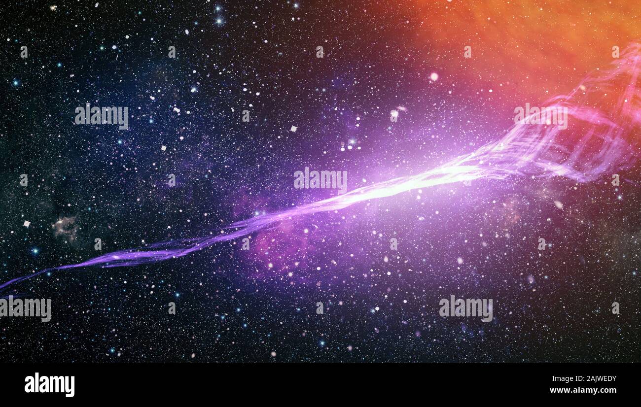 Futuristic abstract space background. Cosmic clouds of mist on bright ...