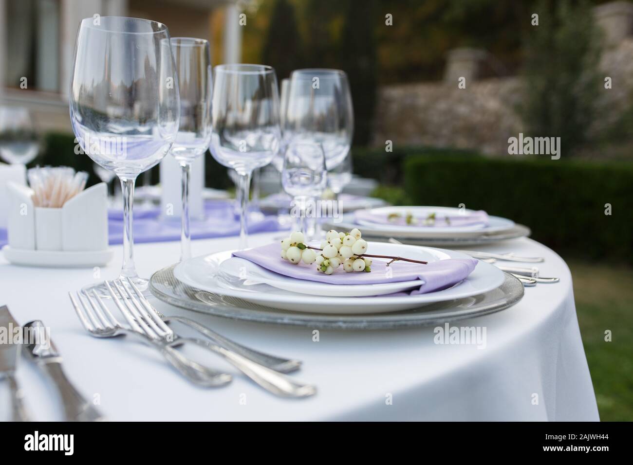 Formal dinner party setting hi-res stock photography and images - Alamy