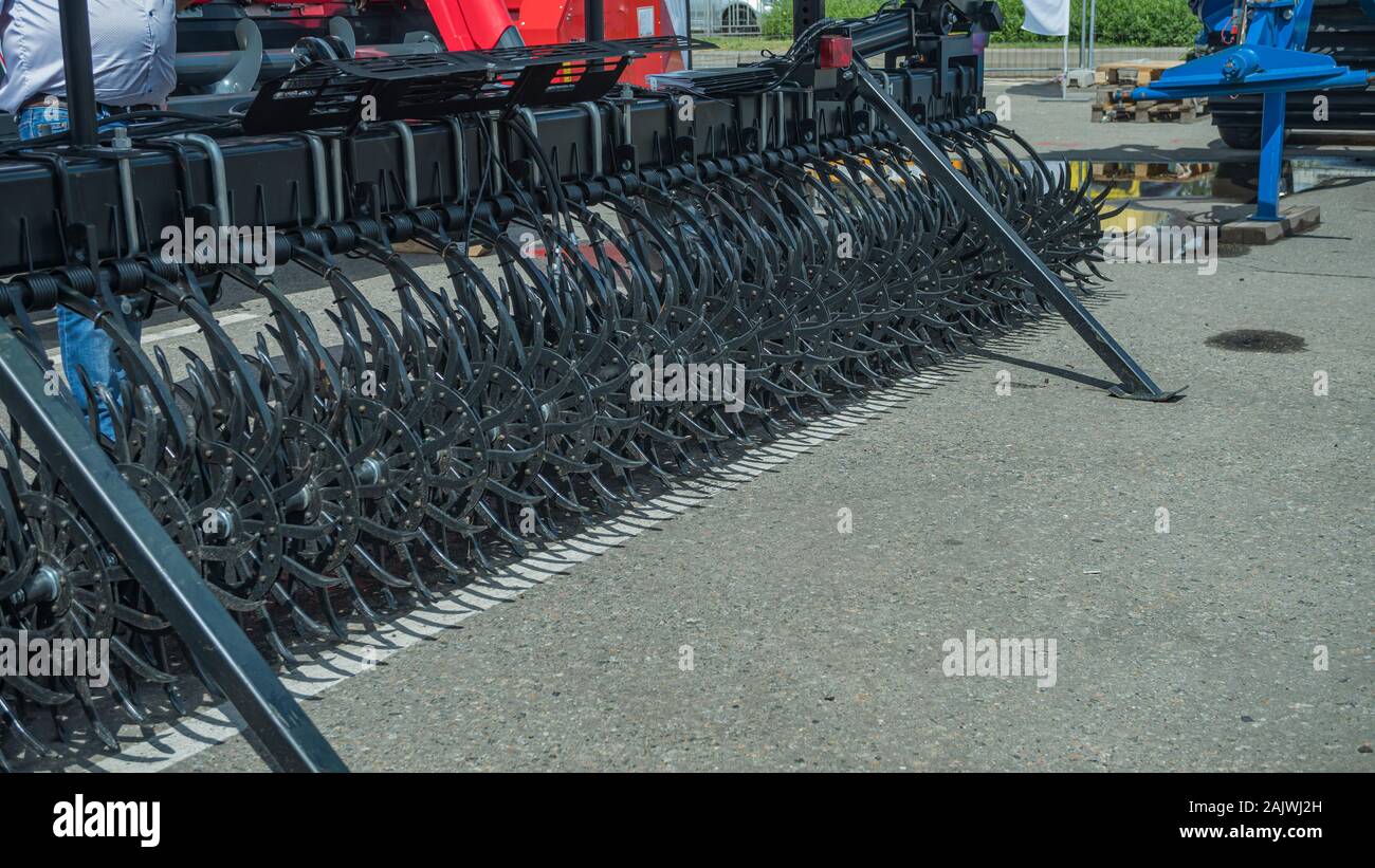Agriculture, machinery for land cultivation harvesting Stock Photo - Alamy