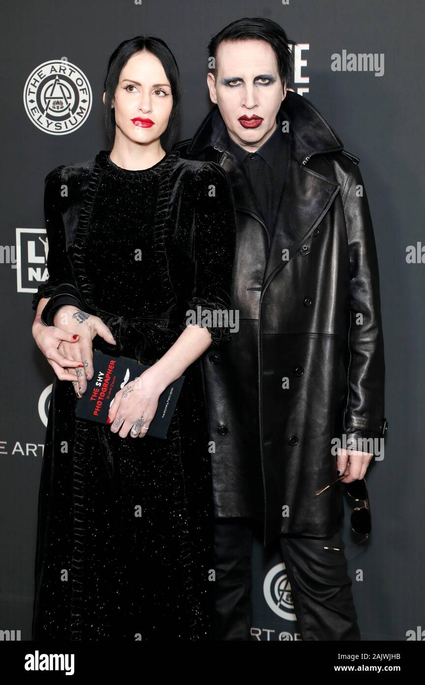 Lindsay Usich And Marilyn Manson At The 13th Art Of Elysium Celebration