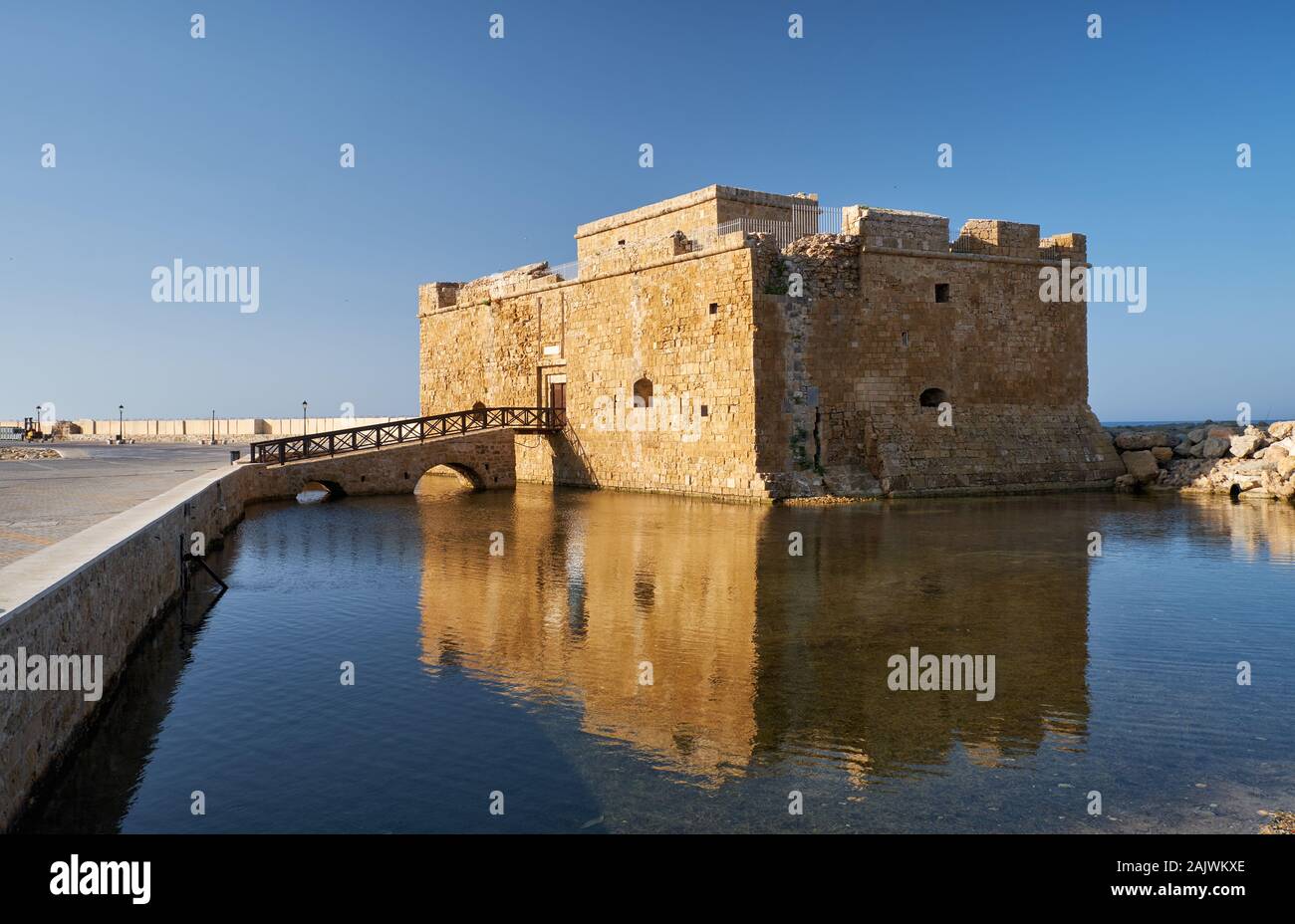PAPHOS, CYPRUS - JUNE 08, 2018: Paphos Castle – the Medieval Byzantine ...