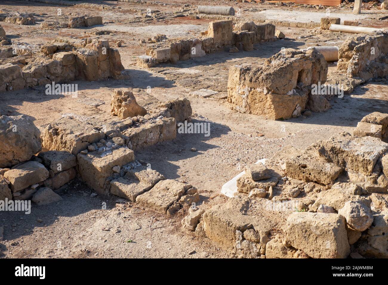 The remains of the Roman house in the ancient Nea Pafos (New Paphos ...