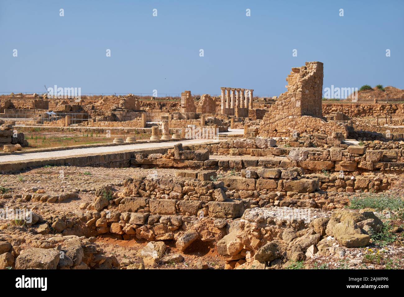 The remains of the ancient Roman House of Theseus. Paphos ...
