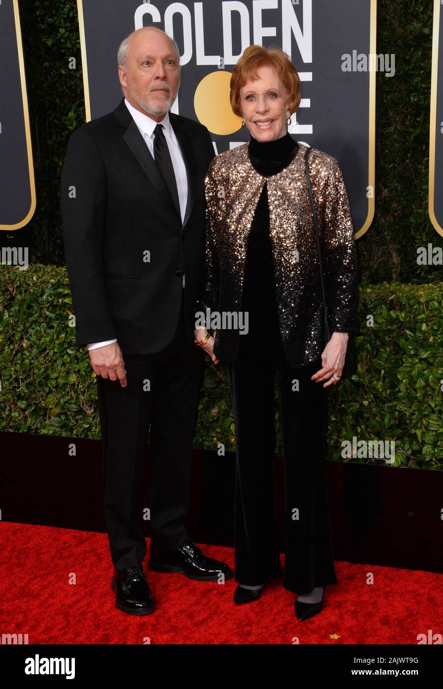 Los Angeles, California, USA. 05th Jan, 2020. Carol Burnett & Brian Miller arriving at the 2020 ...