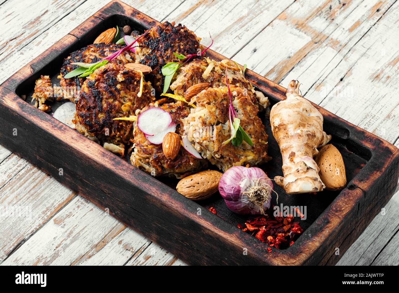 Diet menu,Jerusalem artichoke vegetable cutlets.Vegetable cutlets ...