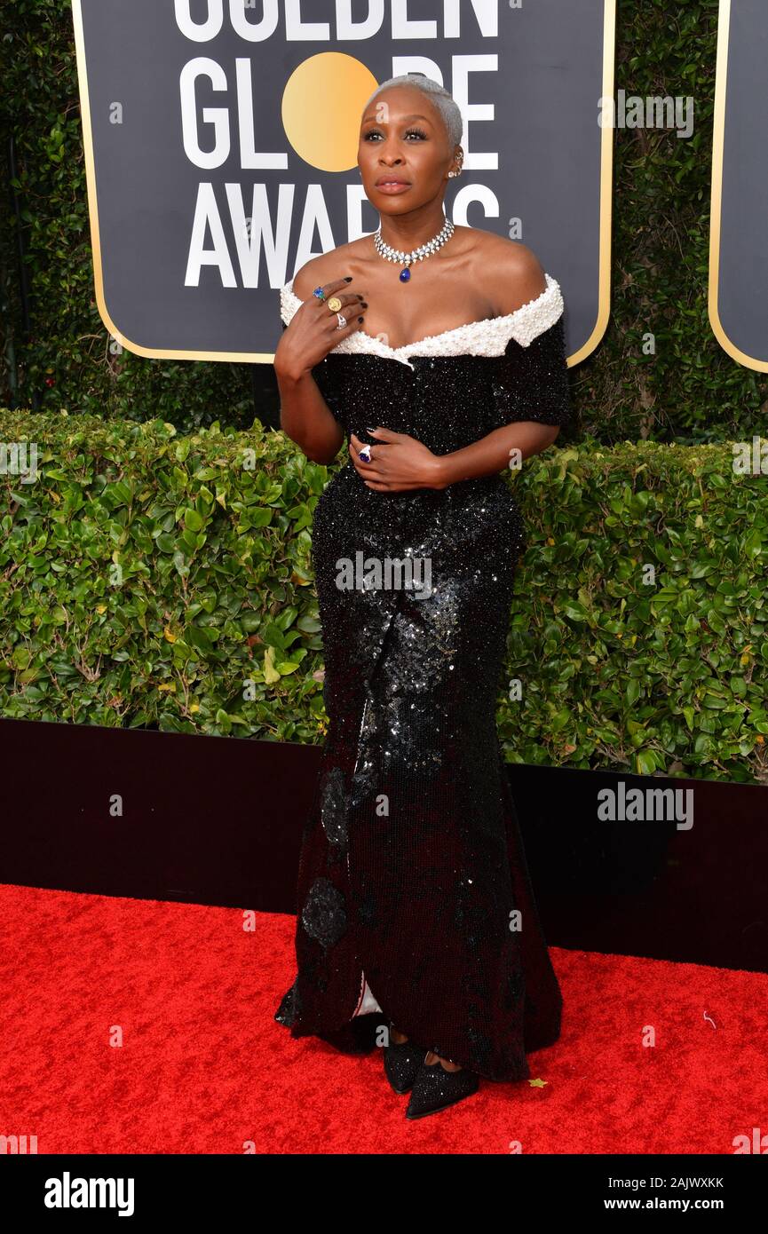 Los Angeles, California, USA. 05th Jan, 2020. Cynthia Erivo arriving at ...