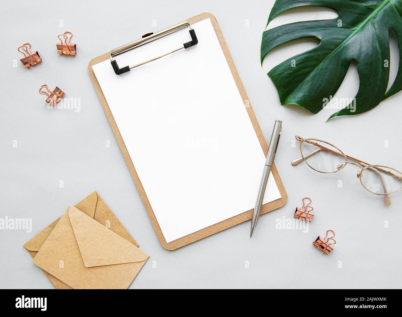 Office Desk Working Space Flat Lay Top View Mockup Photo Of Working Space With Keyboard And