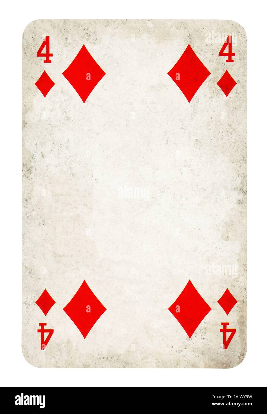 4 of diamonds card hi-res stock photography and images - Alamy